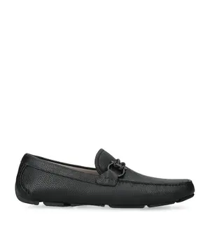 FERRAGAMO Leather Front Driving Loafers