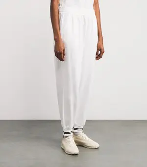 FRAME Stretch-cotton Tennis Sweatpants