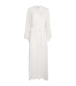 BOCAN Silk Chiffon Rosabelle Robe - Ivory