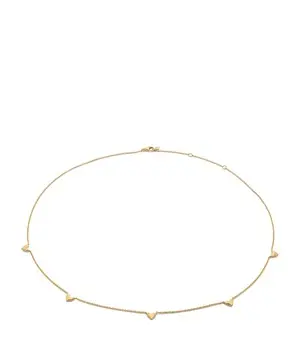 Monica Vinader Vermeil Heart Station Chain Necklace - Gold