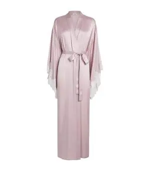 BOCAN Satin Lace-trim Heidi Robe