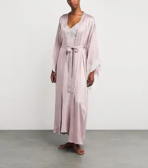 BOCAN Satin Lace-trim Heidi Robe