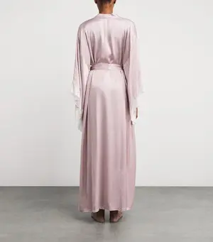 BOCAN Satin Lace-trim Heidi Robe
