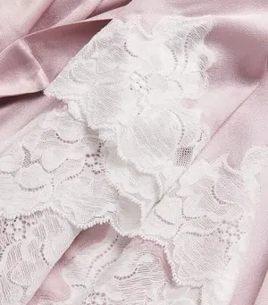 BOCAN Satin Lace-trim Heidi Robe