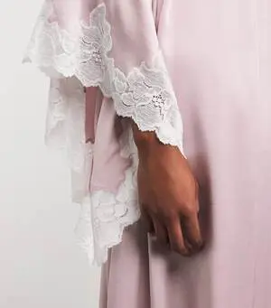 BOCAN Satin Lace-trim Heidi Robe