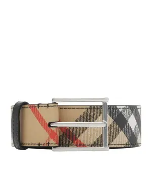 Burberry Check Pattern Belt - Beige
