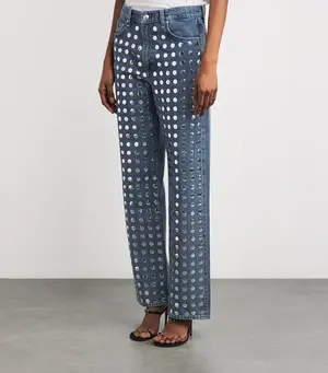 Rag & Bone Shea Studded Straight Jeans