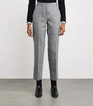 Max & Co. Wool-blend Herringbone Straight Trousers