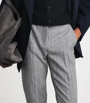 Max & Co. Wool-blend Herringbone Straight Trousers