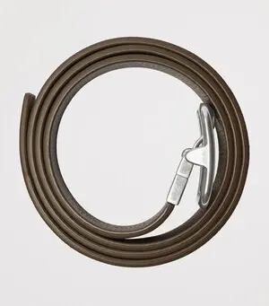 Burberry Leather Check Reversible B-buckle Belt