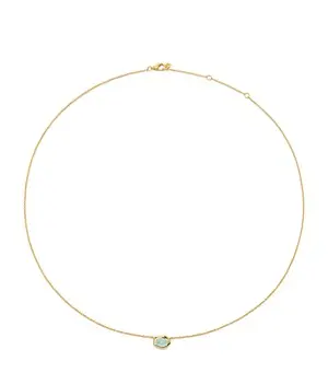 Monica Vinader Vermeil And Aquamarine Odyssey Necklace - Gold