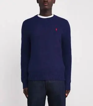 Ralph Lauren Wool-alpaca Logo Sweater - Blue