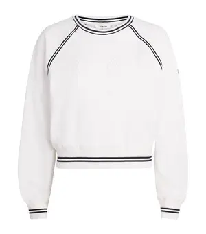 FRAME Stretch-cotton Tennis Sweatshirt - White