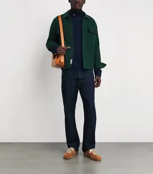 Polo Ralph Lauren Wool Twill Suede-patch Overshirt