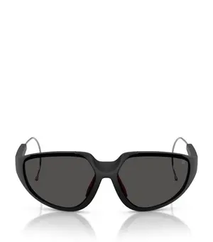 Moncler Laszer Irregular Sunglasses - Black