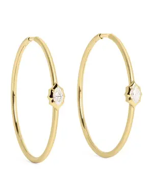 JADE TRAU Plié Maverick Hoop Earrings - Gold