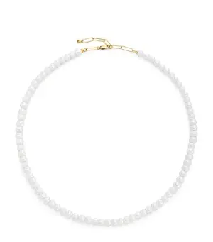 Monica Vinader Vermeil And Pearl Nomade Necklace - Gold