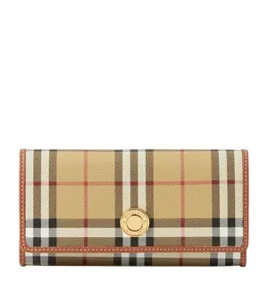 Burberry Check Continental Wallet - Beige