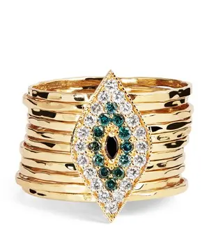Jacquie Aiche Eye Diamond Ring - Gold