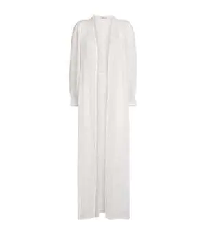 BOCAN Chiffon Lace-trim Ora Robe - Ivory