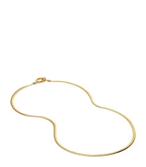 Monica Vinader Vermeil Snake Chain Necklace - Gold