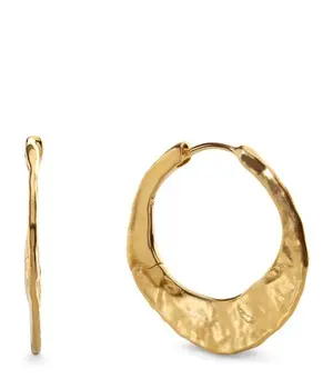 Monica Vinader Medium Capri Hoop Earrings - Gold