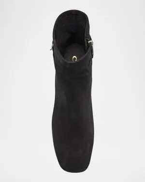 La Canadienne Jeff Waterproof Suede Booties - Black