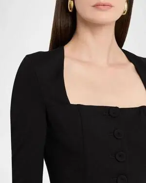 FAVORITE DAUGHTER The Penelope Tailored Top - Black