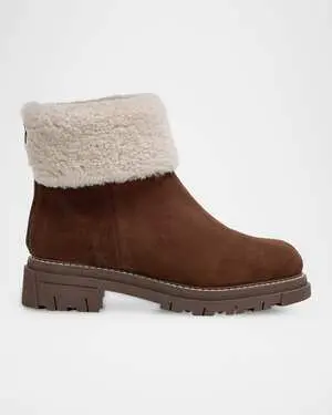 La Canadienne Dory Shearling-Lined Ankle Boots - Brunette