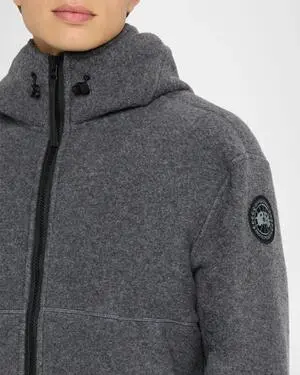 Canada Goose Chilliwack Fleece Hooded Bomber Jacket - Quarry Gre