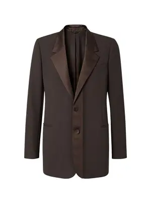 Fendi Single-breasted Blazer In Crêpe Wool