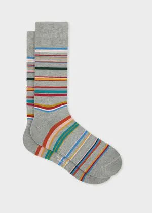 Paul Smith Marl Stripe Crew Socks