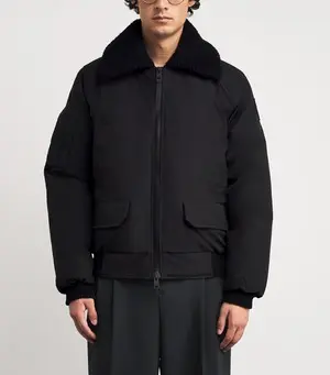Canada Goose Down Aviator Bomber Jacket - Black