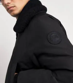 Canada Goose Down Aviator Bomber Jacket - Black