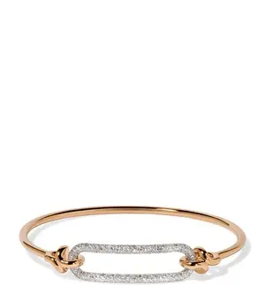 Annoushka Diamond And White Knuckle Dust Bangle - Gold