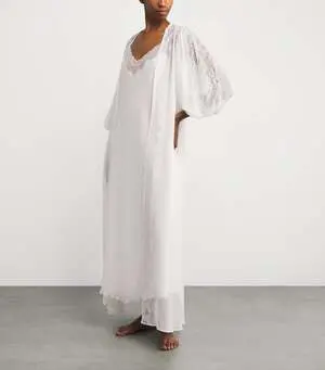 BOCAN Chiffon Lace-trim Ora Robe