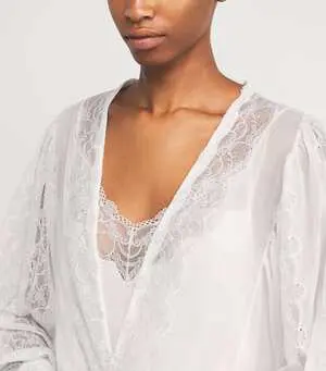 BOCAN Chiffon Lace-trim Ora Robe