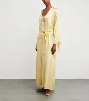 BOCAN Satin Lace-trim Heidi Robe
