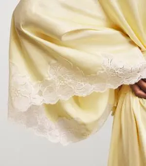BOCAN Satin Lace-trim Heidi Robe