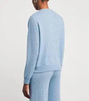 ALLUDE Wool-cashmere Crystal-embellished Sweater