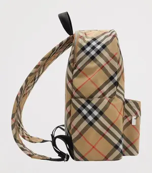 Burberry Check Backpack - Beige