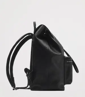Burberry Leather Check-embossed Backpack