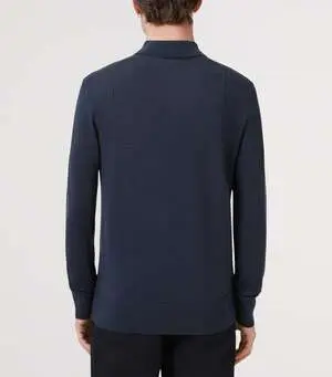 ALLSAINTS Merino Wool Long-sleeve Mode Polo Shirt
