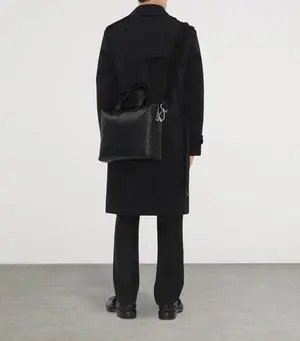 Burberry Leather Check-embossed Briefcase