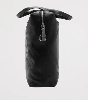 Burberry Leather Check-embossed Briefcase