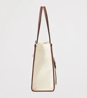 Burberry Medium Canvas Freya Tote - Beige