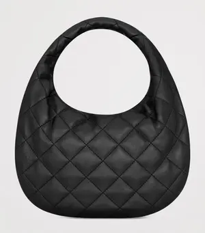 Saint Laurent Icarino Quilted Top-handle Bag - Black