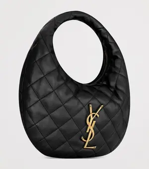 Saint Laurent Icarino Quilted Top-handle Bag - Black