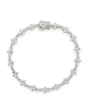 ANITA KO Gold And Diamond Vivi Tennis Bracelet - White