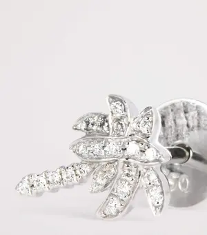 ANITA KO Gold And Diamond Palm Tree Single Stud Earring